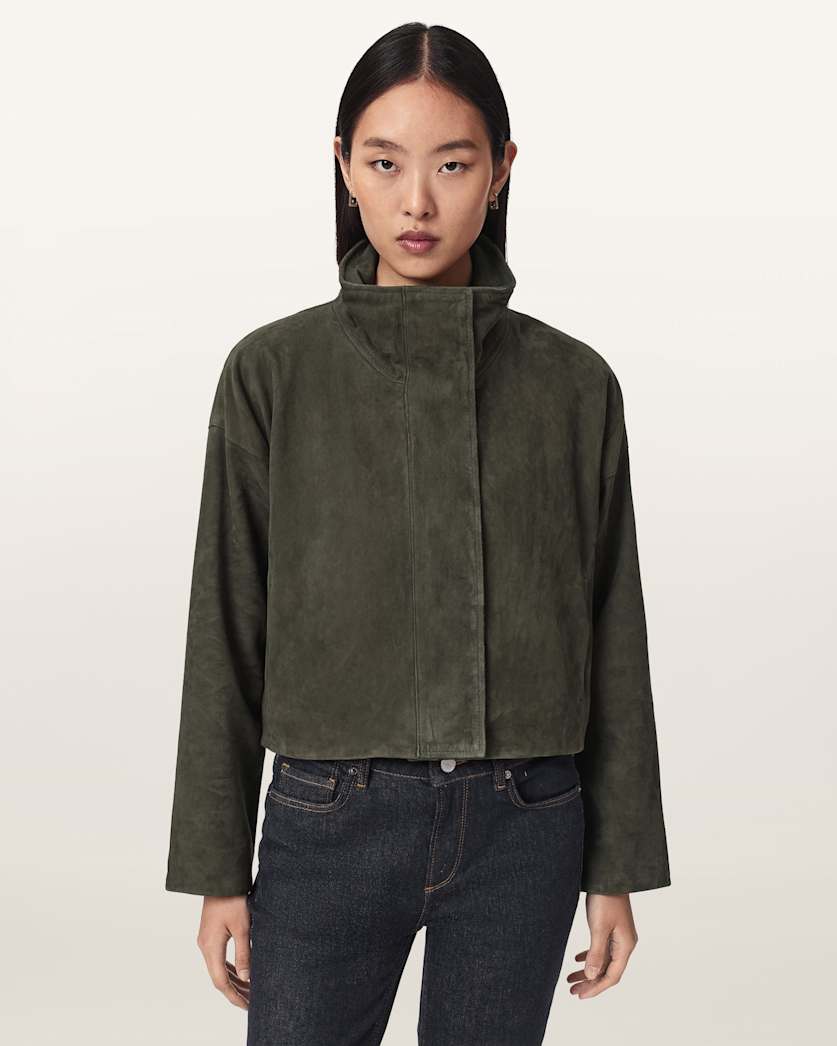 Ryder Suede Jacket KHAKI GREEN | ALLSAINTS